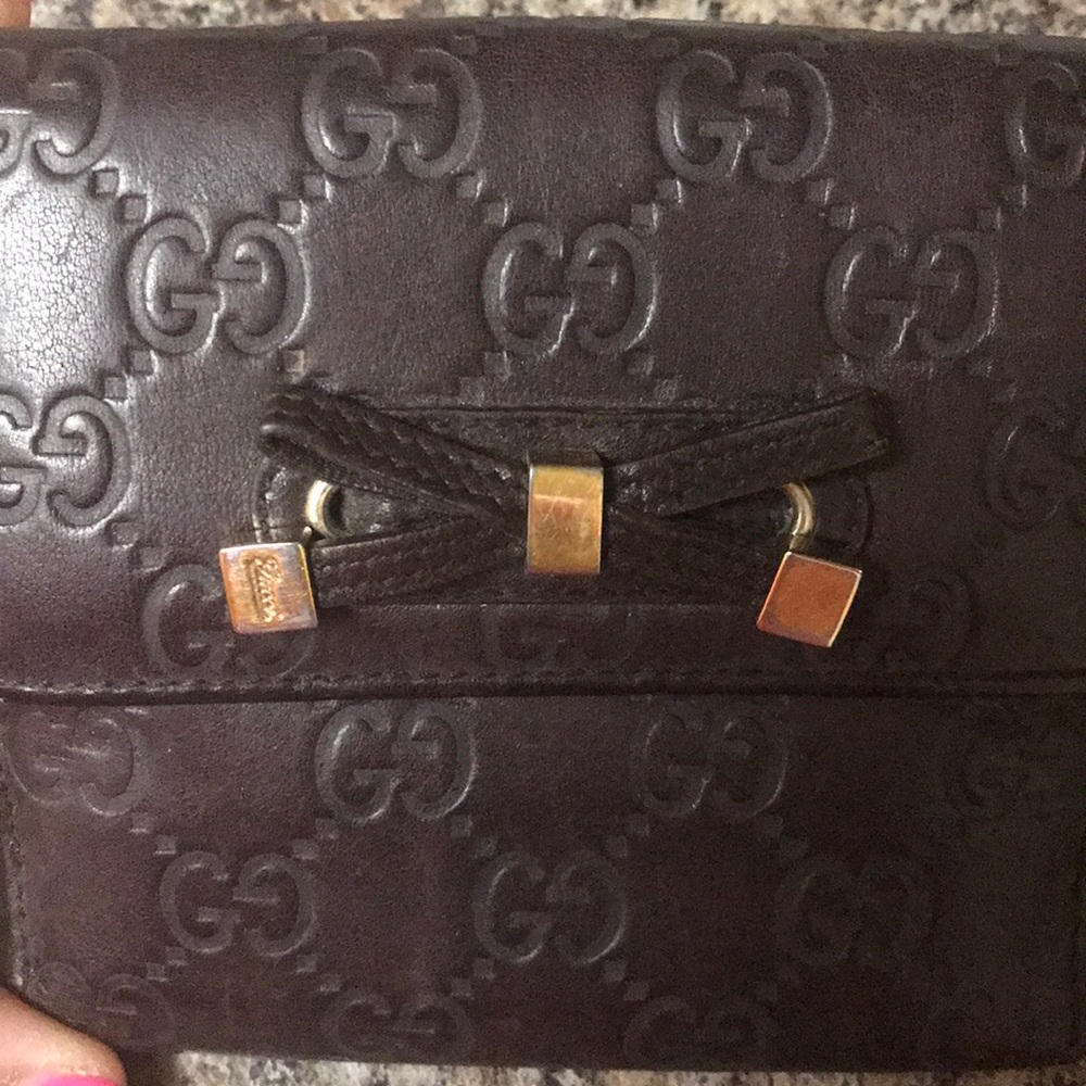 Gucci Guccissima Chocolate Princy French Wallet - Gem